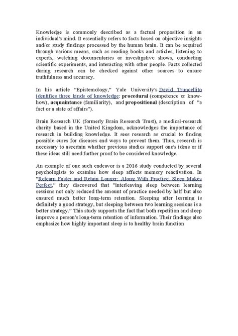 Knowledge Is Commonly Described As A Factual Propo It Essentially Refers To Facts Based On Knowledge Is Commonly Described As A Factual Propo It Essentially Refers To Facts Based On