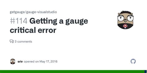 Getting A Gauge Critical Error Issue Getgauge Gauge Visualstudio GitHub