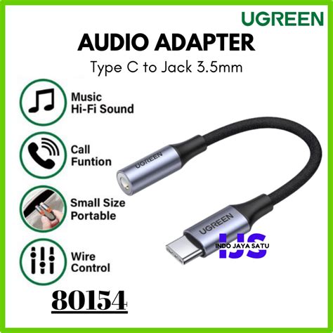 Jual UGREEN Converter Audio Type C To Aux Jack 3 5mm Adapter Audio USB C DAC 80154 Shopee