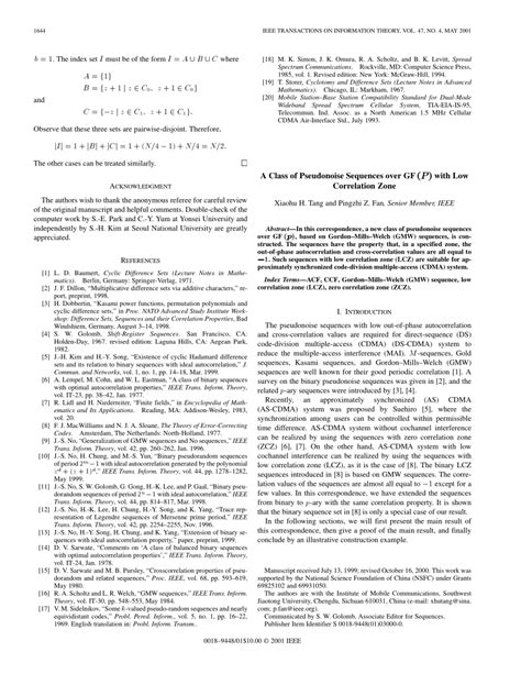 pdf a class of pseudonoise sequences over gf p with low correlation zone