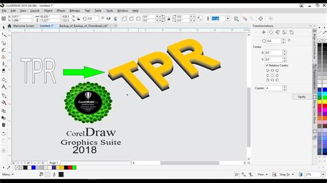 D Text Effect In CorelDraw Coreldraw Tutorial In Hindi YouTube