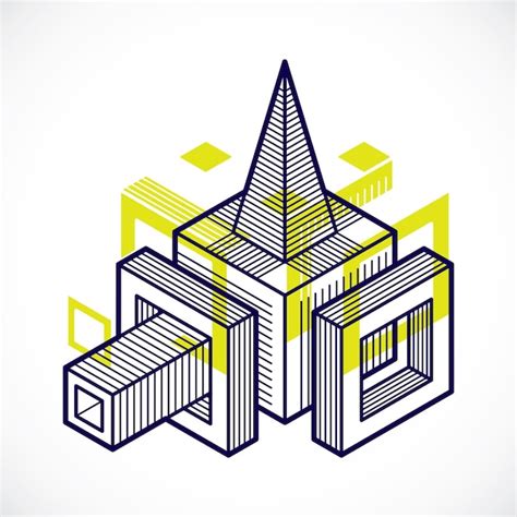 Premium Vector Vector Abstract 3d Geometric Shape Polygonal Figure