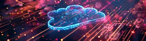 Abstract Cloud Computing Illustration Premium Ai Generated Image