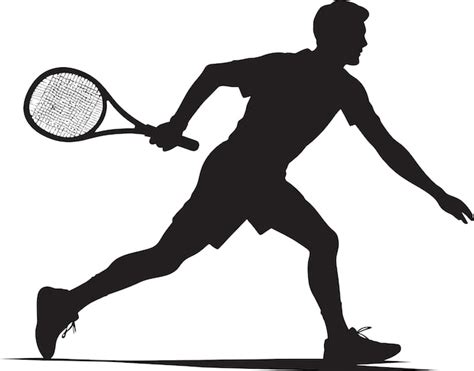 Agile Advantage Badge Tennis Player Vector Logo For Swift Athlete
