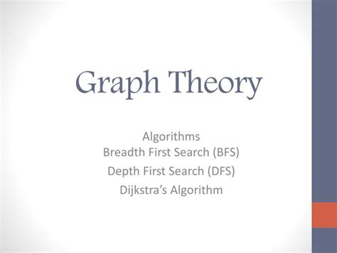 Ppt Graph Theory Powerpoint Presentation Free Download Id2494013