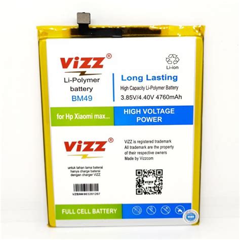 Jual D Baterai Batre Battery Vizz Murah Xiaomi Bm Xiaomi Max Mah Dobble Power Batre Vizz