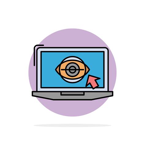 Laptop Monitor Lcd Presentation Abstract Circle Background Flat Color