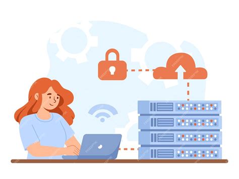 Premium Vector Woman With Sql Vector Concept