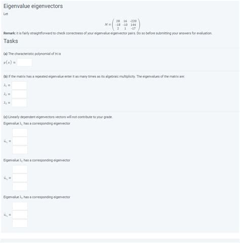 Solved Eigenvalue