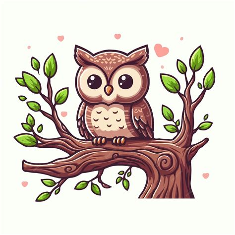 Premium Vector Cute Owl Cartoon Vector On White Background
