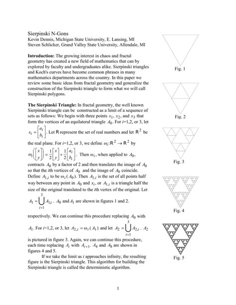 Sierpinski N Gons Fractal Geometry Research