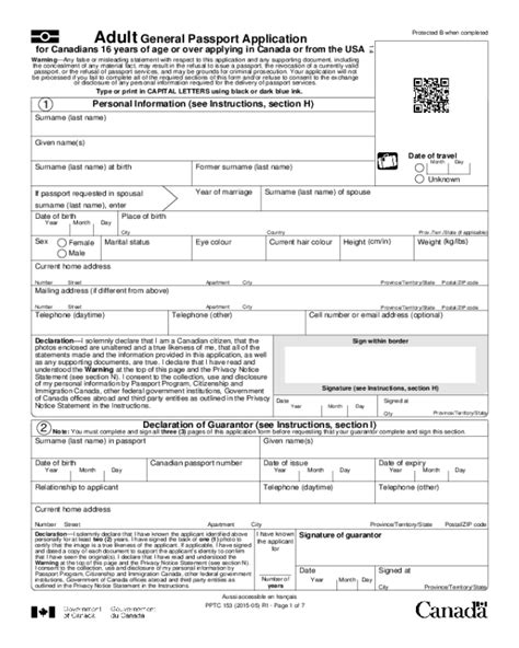 2025 Passport Application Form Fillable Printable Pdf And Forms Handypdf