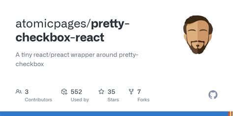 GitHub Atomicpages Pretty Checkbox React A Tiny React Preact Wrapper Around Pretty Checkbox