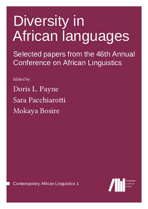 Pdf Diversity In African Languages