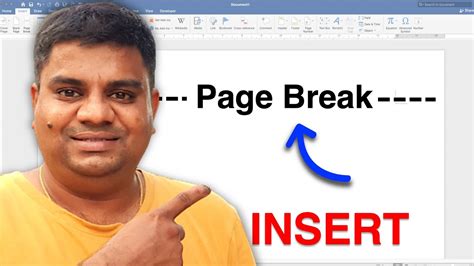 How To Insert Page Break In Word Youtube