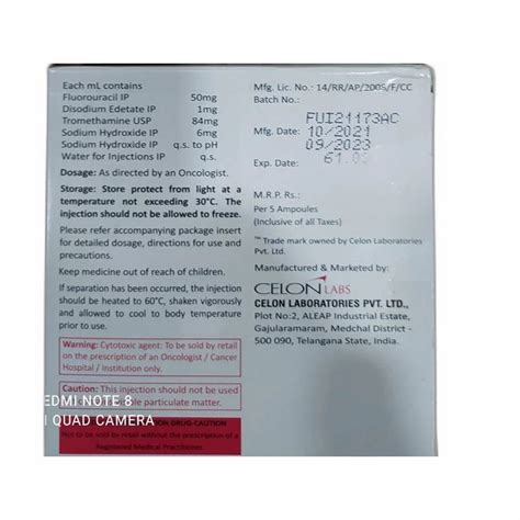 Celon Labs 5 Flucel 250mg At ₹ 12 Vial Mumbai Id 2850234179962