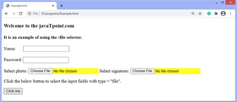 Jquery File Selector Tpoint Tech
