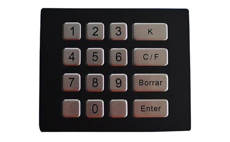 Ip67 Metal Numeric Keypad 16 Keys For Security Atm Access Control
