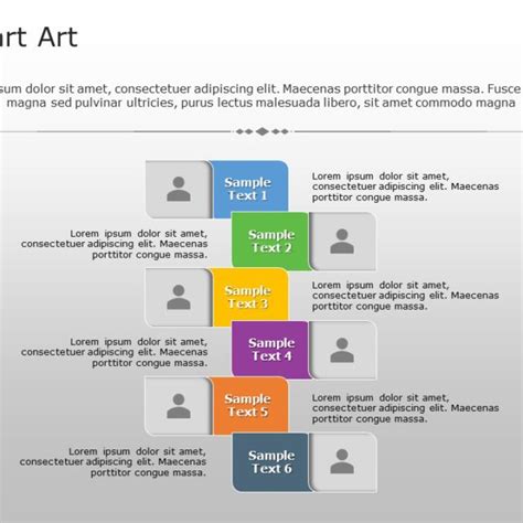 smartart list alternating textbox 3 steps powerpoint template