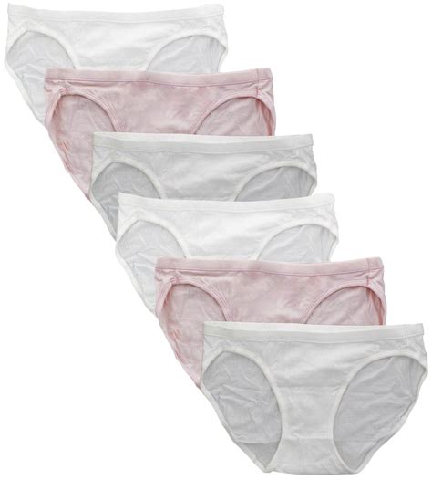 Hanes Ultimate Womens Cotton Stretch Bikini Underwear 6 Pk Large