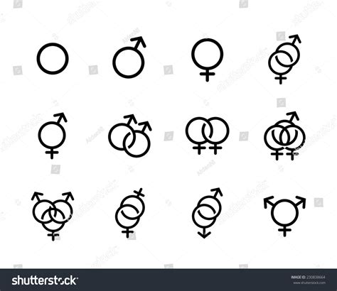 Vector Black Sexual Orientation Icons Set Stock Vector Royalty Free 230838664 Shutterstock