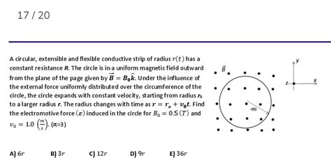 Solved A Circular Extensible And Flexible Conductive Strip Of Radius