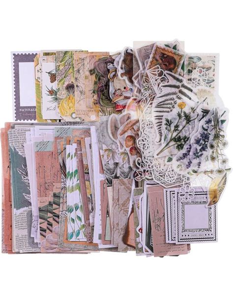 Scrapbook Materials 240 Pcs Vintage Floral Scrapbook Paper And Textured