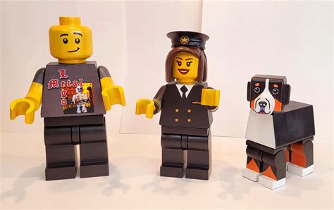 3d printed a t for my lego obsessed friends them as lego minifigs