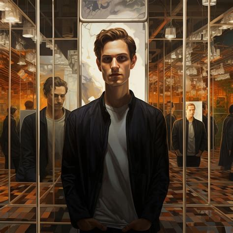 Premium Ai Image Virtual Mirrors Explore Identity And Self Perception