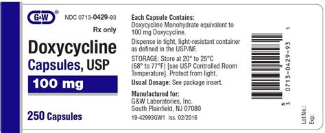 Doxycycline Fda Prescribing Information Side Effects And Uses
