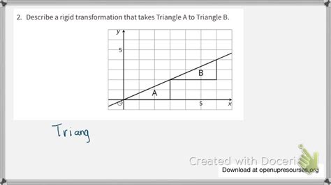 Solved Describe A Rigid Transformation That Takes Triangle A To Triangle B