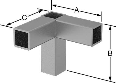 Industrial Hardware 107997 Weld Together Framing Fitting 3 Way Elbow