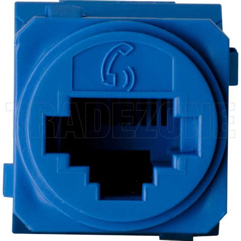 Emrj11c3bu Legrand E Mec Cat 3 Rj11 Voice Socket Blue