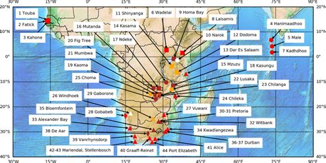 Map Of The Stations Diamonds Are For The Bsrn Stations And Triangles