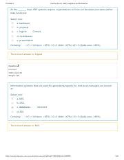 Practice Quiz ERP Integration And Architecture Pdf Practice Quiz ERP