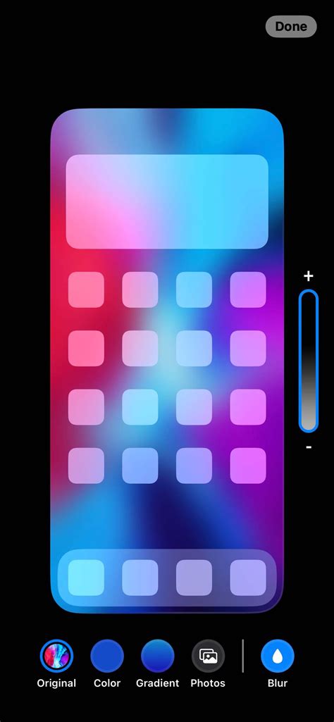 IOS B There Should Be An Option To Adjust The Amount Of Blur Given To A Home Screen