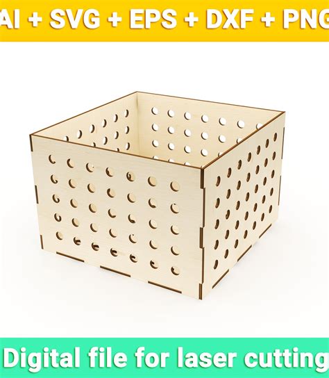 Box With Holes Vector For CNC Svg Vector File
