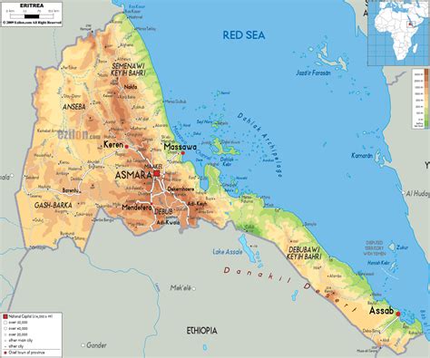 Map Of Eritrea Travelsmaps Com