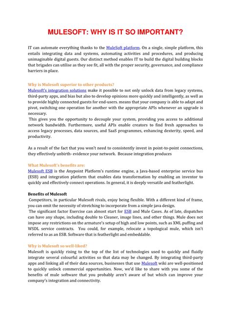 Ppt Mulesoft Why Is It So Important Powerpoint Presentation Free Download Id 12269576