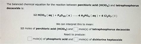 Answered The Balanced Chemical Equation For The Bartleby