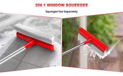 Window Squeegee With 185 285 Retractable Handle 2 In 1