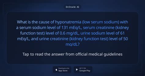 What Is The Cause Of Hyponatremia Low Serum Sodium With A Serum