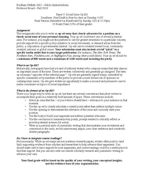 Template Op Ed Examples For Students Ncejomunicipaldechinu