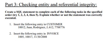 Part 3 Checking Entity And Referential Integrity