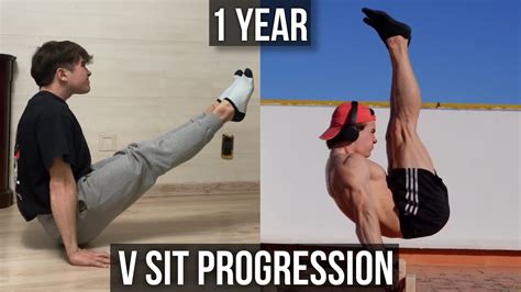 1 Year V Sit Progression Youtube