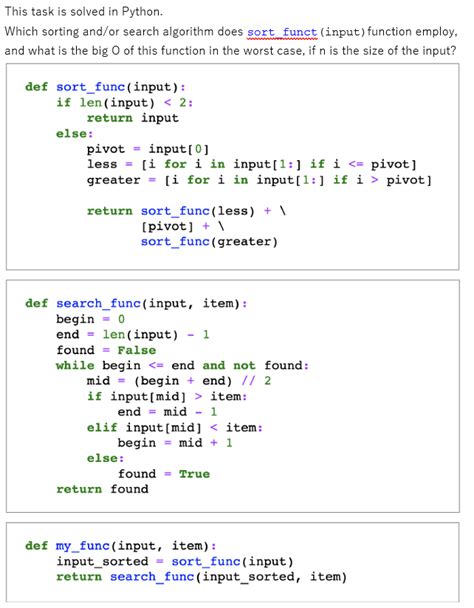 Solved This Task Is Solved In Python Which Sorting Chegg