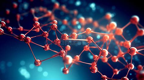 An Illustration Of A Network Of Molecules Forming A Chain Like