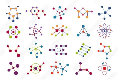 Connected Molecules Color Molecular Structure Connection Model Dna
