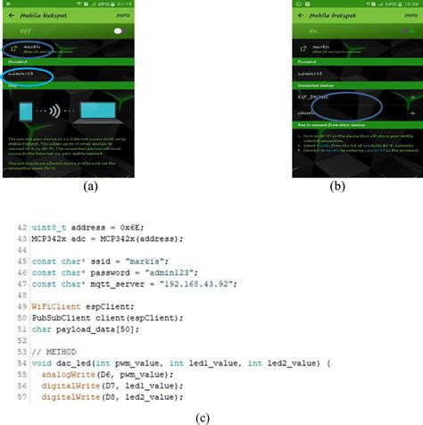 Display Of Ssid Name And Password On A Smartphone A Mobile Hotspot