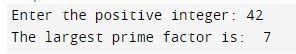 Program To Find Largest Prime Factor Of A Number Go Coding